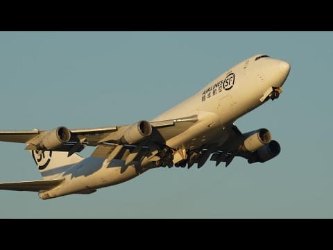 Video: SF Airlines B747-4F startet spät von der 25C – Hammer Sound Close Up