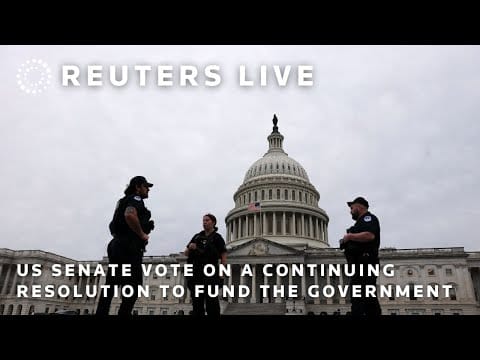 Video: LIVE: US Senate vote on a continuing resolution to fund the ...